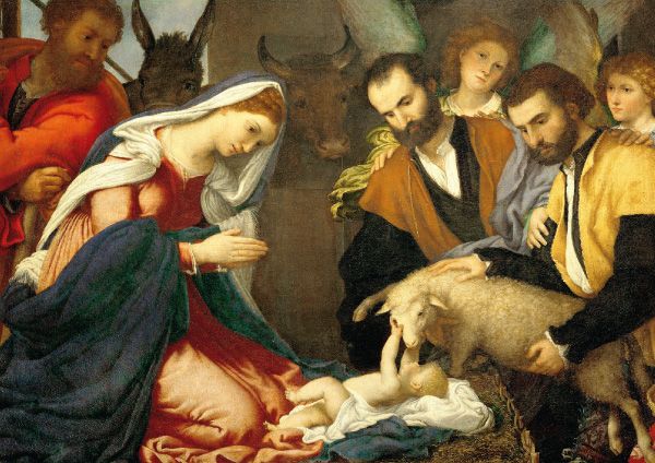 Klappkarte - Die Anbetung der Hirten | 7240D